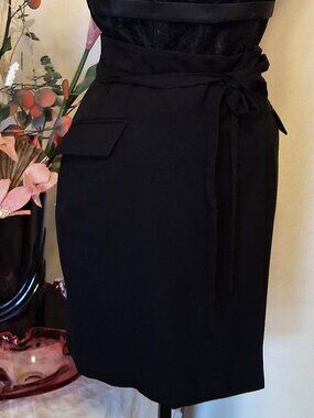 SNOB | Skirts | Nwot Snob Quiet Luxury Lined Black Wrap Skirts ...